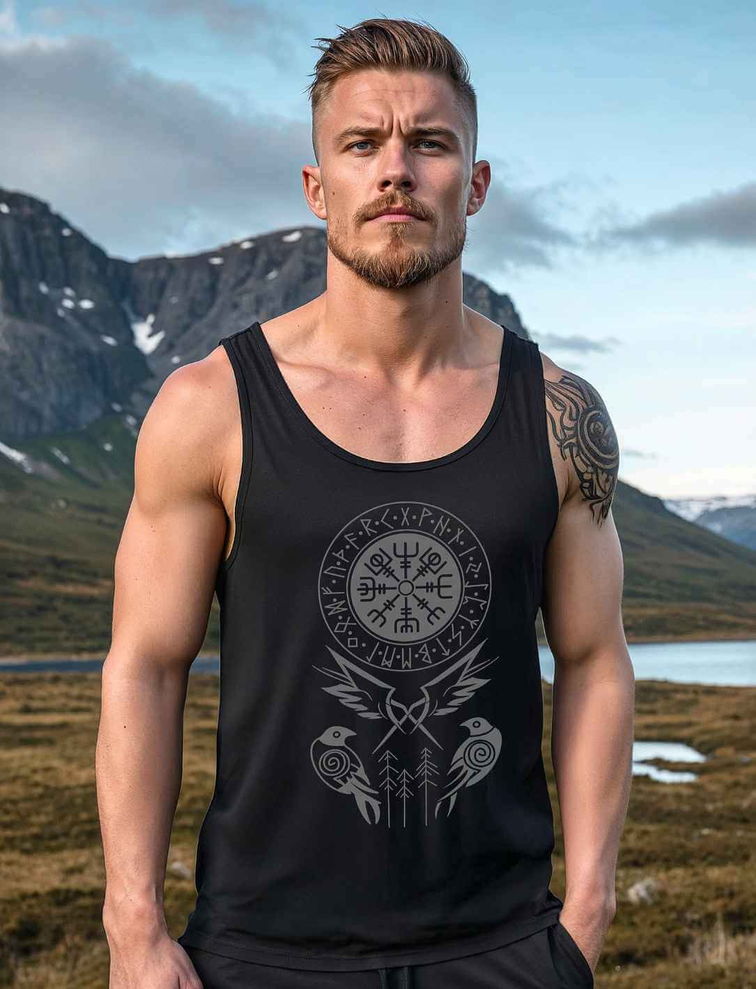 Nordwind - Die Raben Odins - Male Relaxed Tank Top|Runental